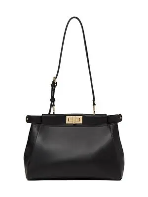 Fendi My Peekaboo Small Black Leather Bag - [black]